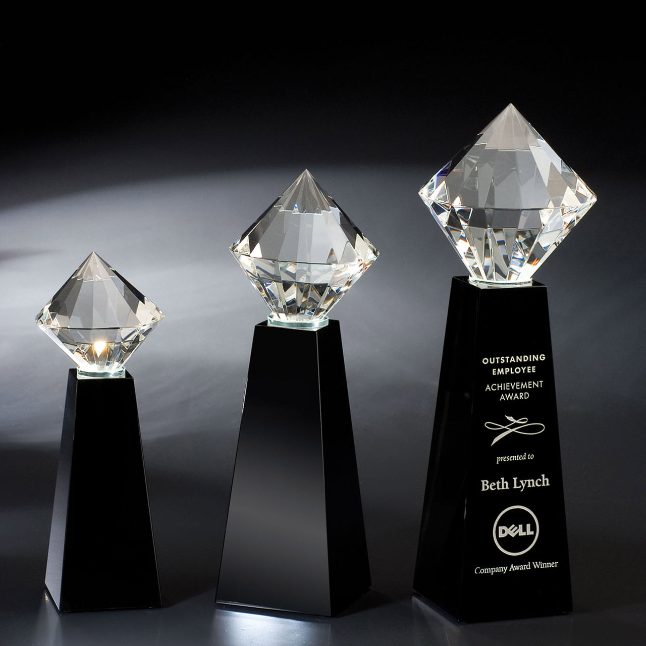 Shop Diamond Crystal Award | Black Diamond Award | Designs Engraved